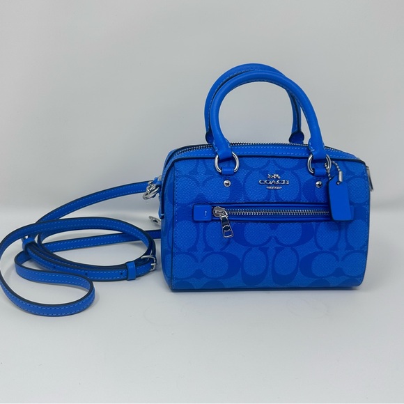 Coach | Bags | Coach Mini Rowan Crossbody Bag Blue | Poshmark